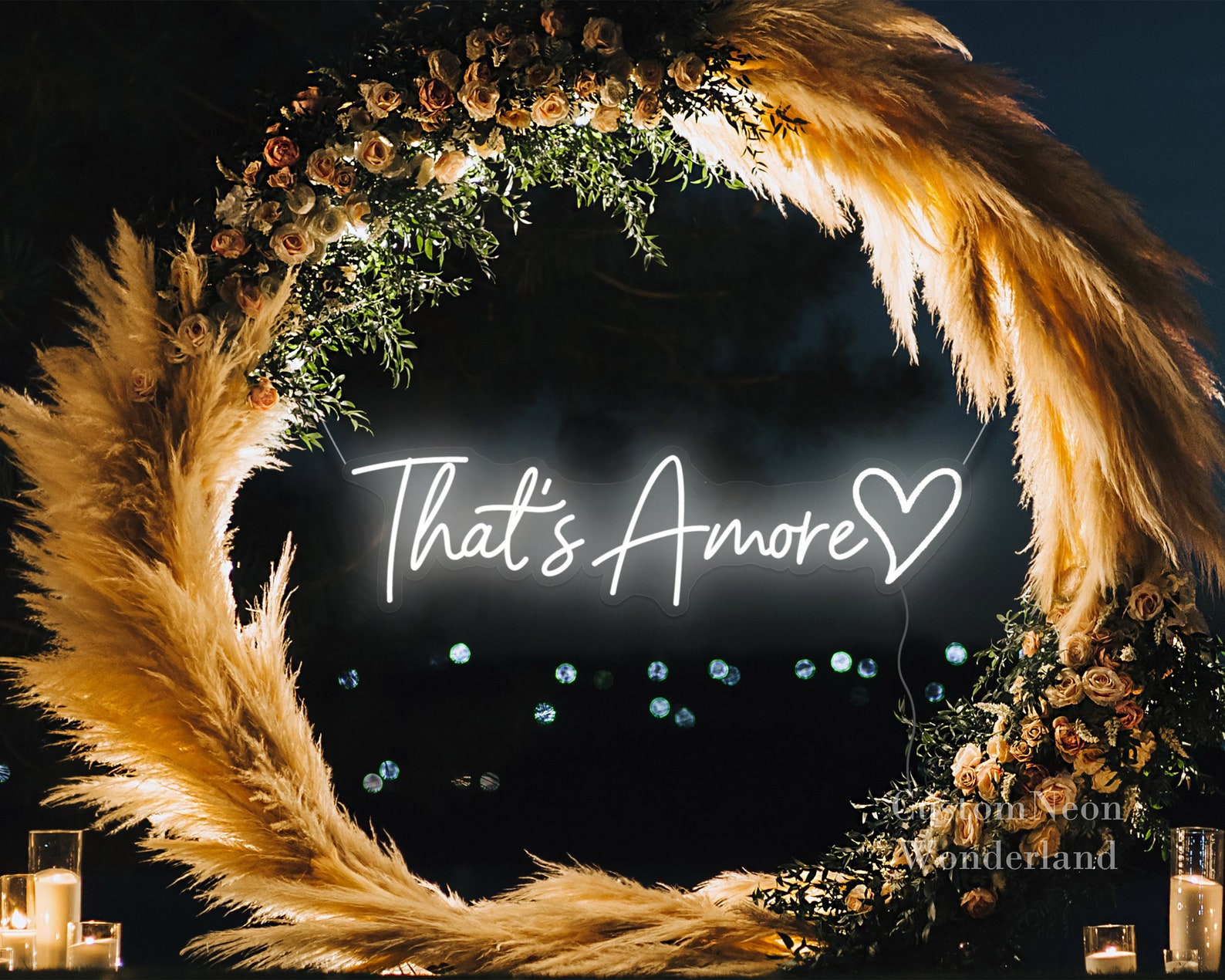 That's Amore Neon Wedding Sign, Personalized Neon Light for Wedding ...