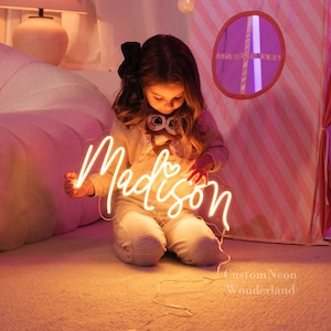 Custom Neon Name Signs for Kids' Bedrooms/nurseries, Light up Name ...