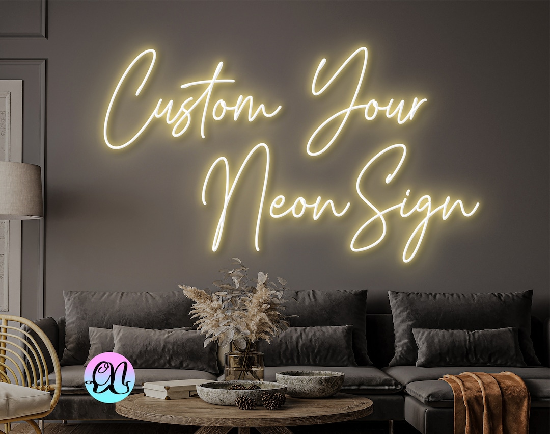 Custom Neon Sign · Neon Name Sign · Last Name Sign · Living Room Decor ...