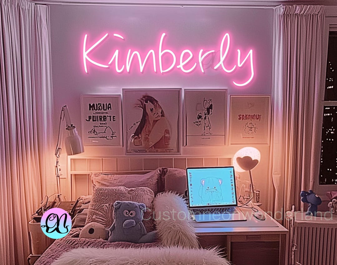 Neon Name Sign | Dormitory Neon Signs | Nursery Name Sign | Dorm Decor ...