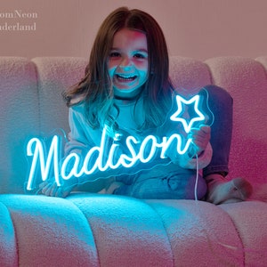 Custom Neon Name Signs for Kids' Bedrooms/nurseries, Light up Name ...