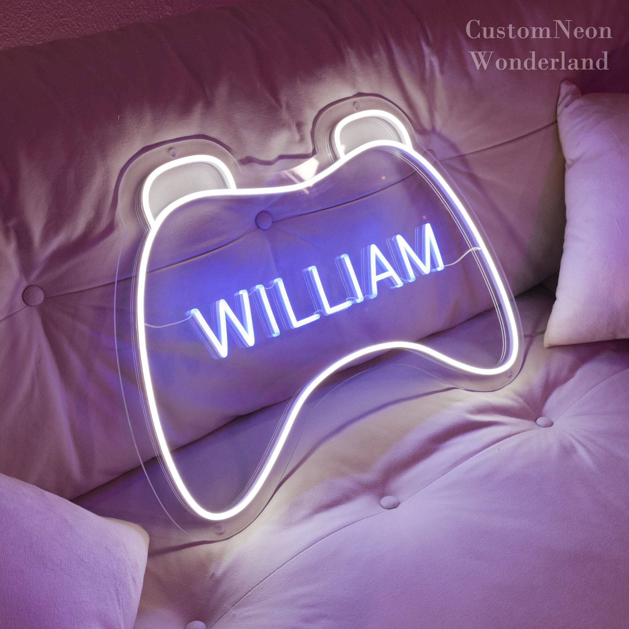Game Controller Neon Sign Custom Neon Name Sign With Game - Etsy