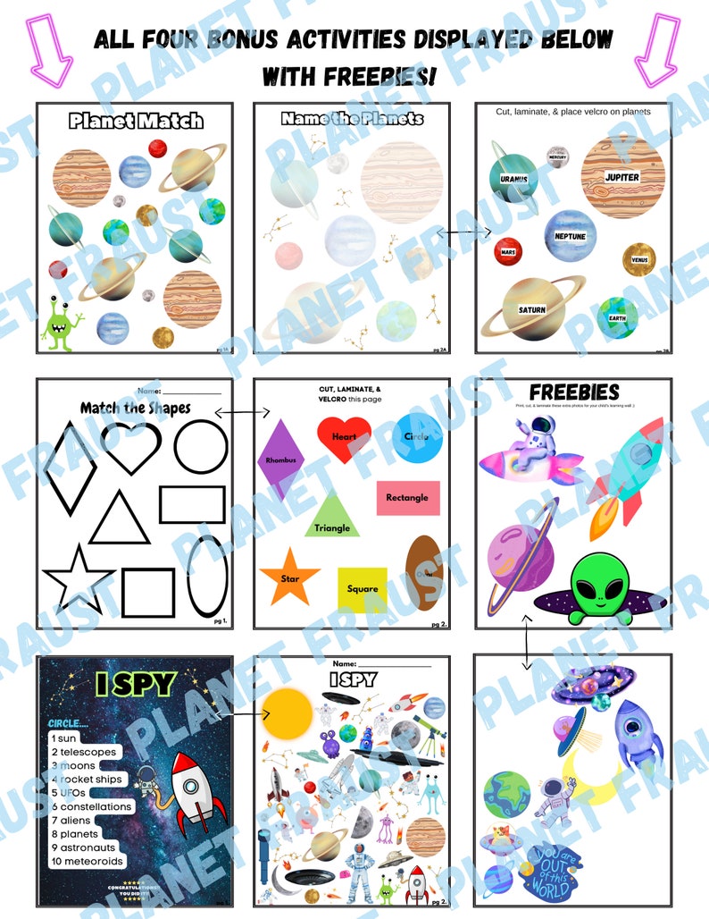 Focus Wall Bundle space Theme Circle Time Wall Daycare Learning ...