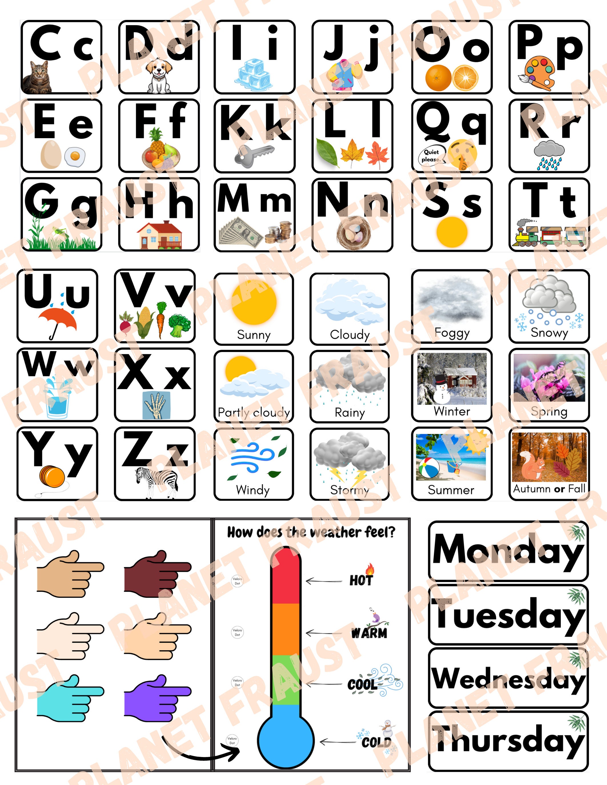 Focus Wall Bundle safari Theme Circle Time Wall Daycare Learning ...