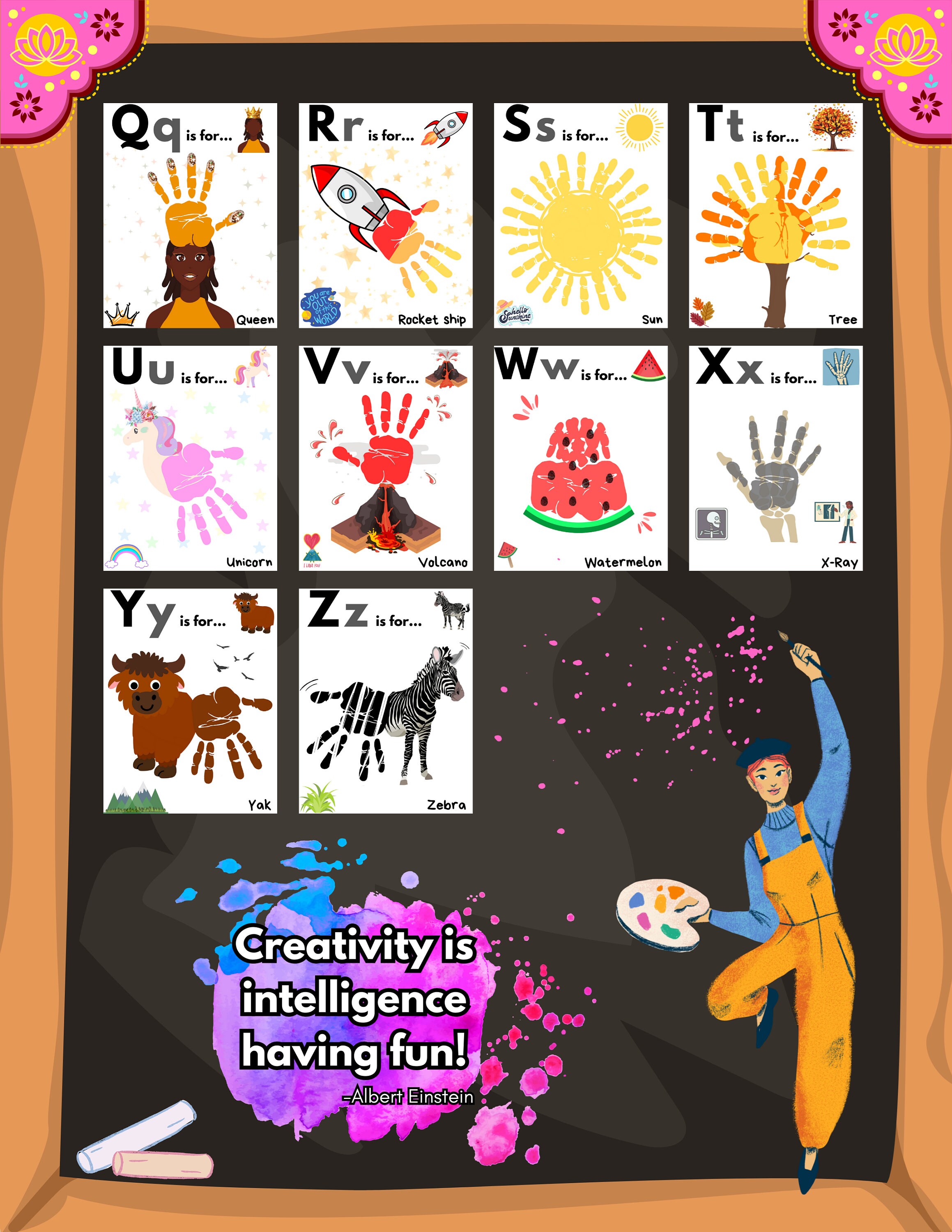 ABC Alphabet Handprint Craft Activity | Educational Toddler/baby ...