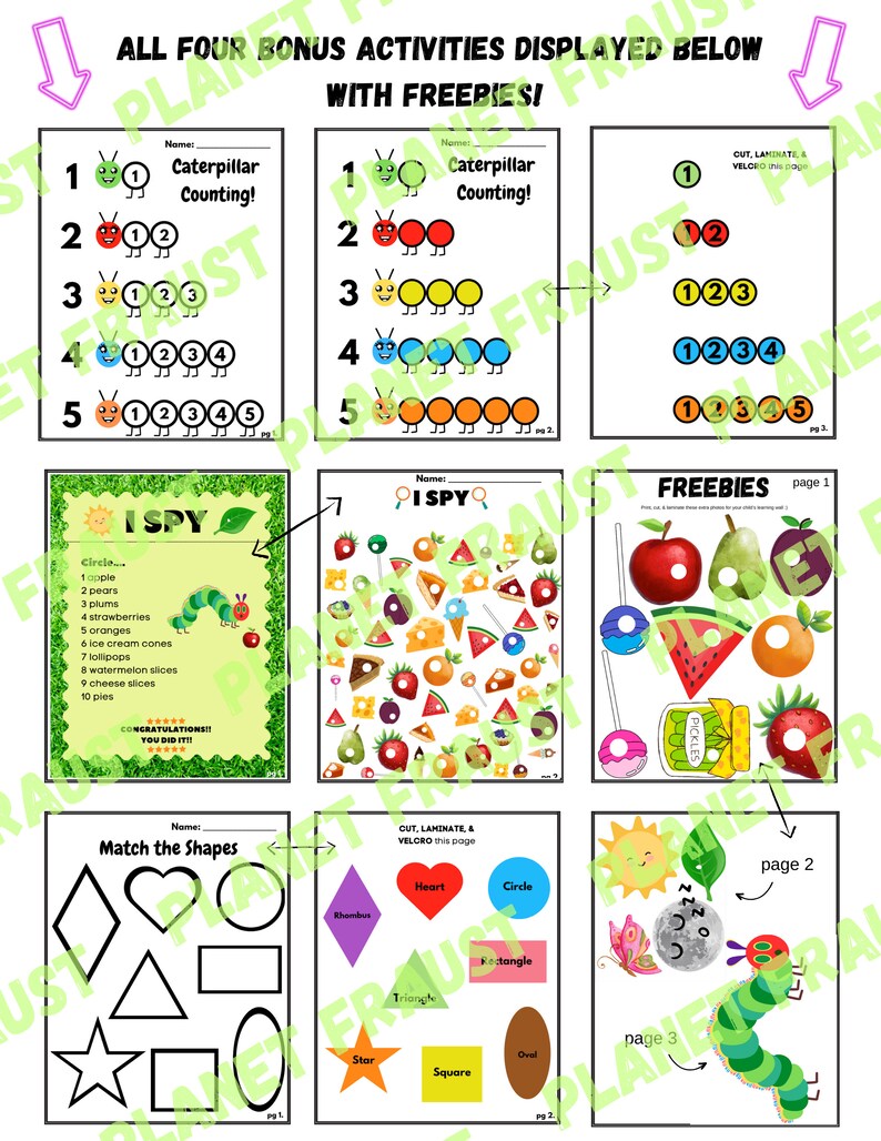 Focus Wall Bundle (hungry Caterpillar Theme) | Circle Time Wall ...
