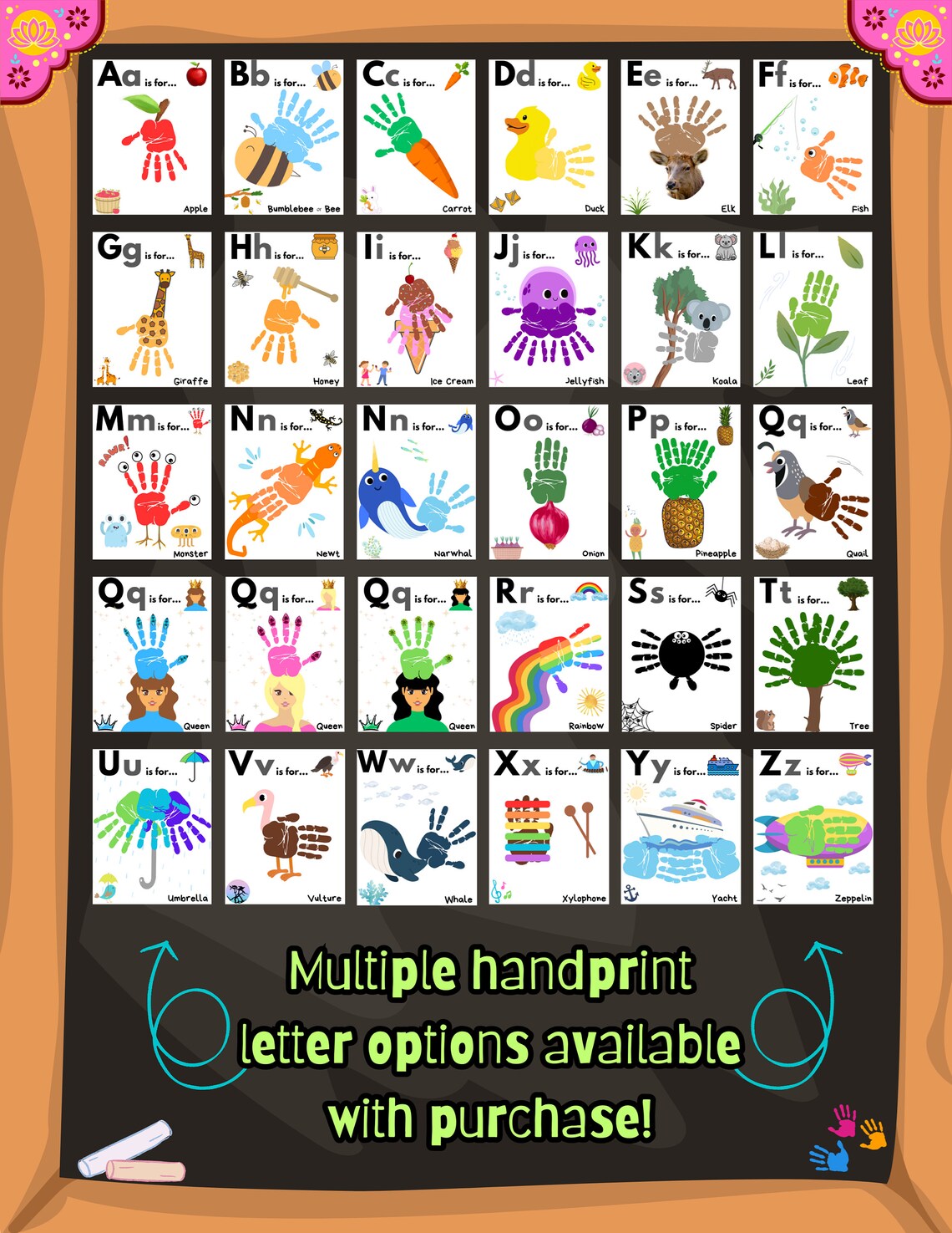 ABC Alphabet Handprint Craft Activity | Educational Toddler/baby ...