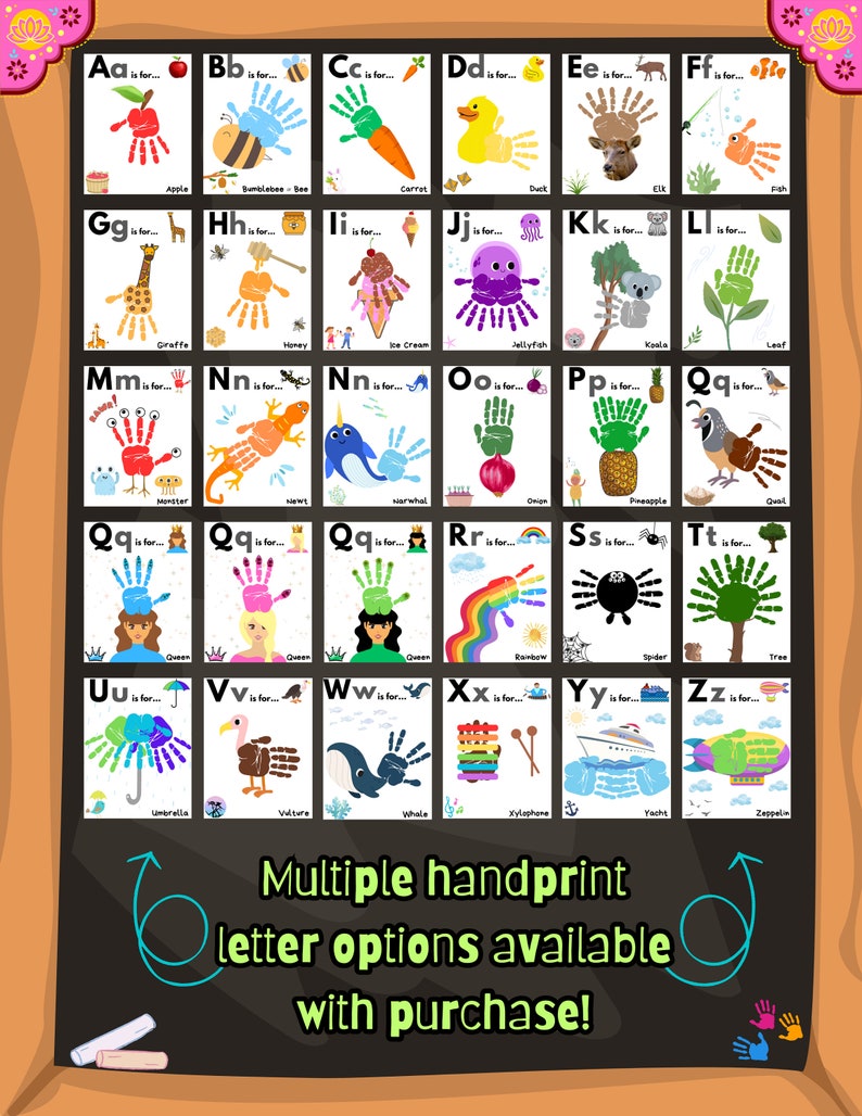 ABC Alphabet Handprint Craft Activity | Educational Toddler/baby ...