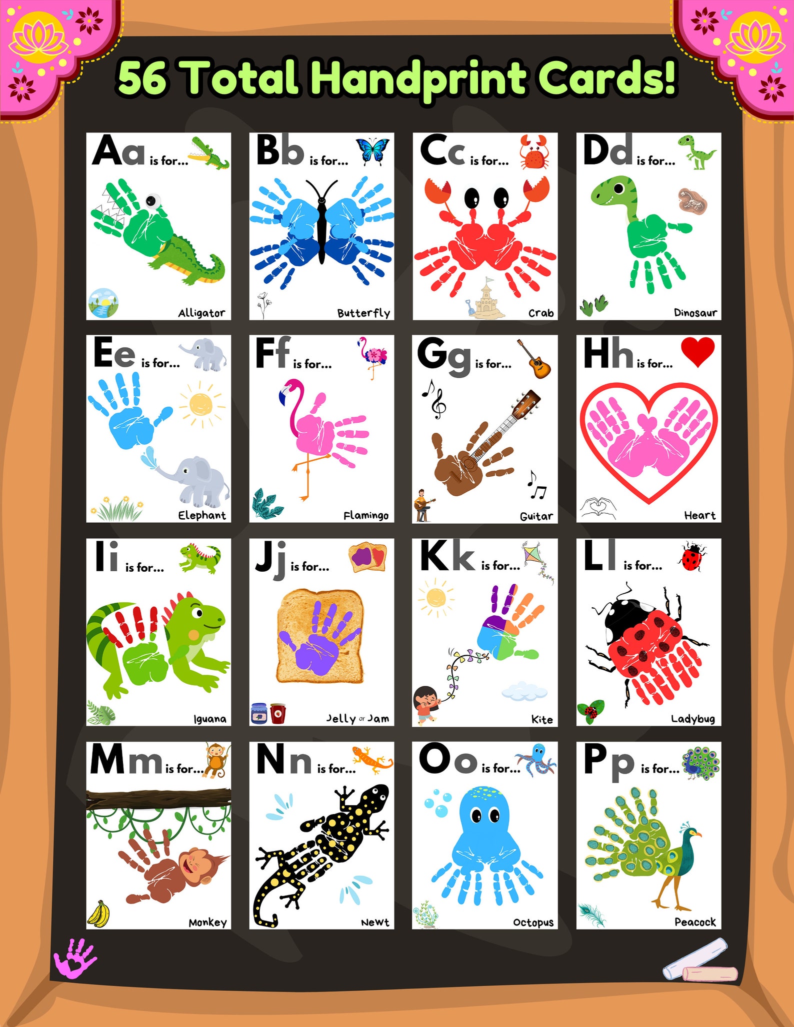 ABC Alphabet Handprint Craft Activity | Educational Toddler/baby ...