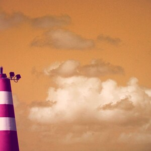 Fine Art Print: Pink Lighthouse at Sunset - Etsy