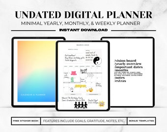 2023 Dated Minimalist Digital Planner | Goodnotes iPad Planner ...