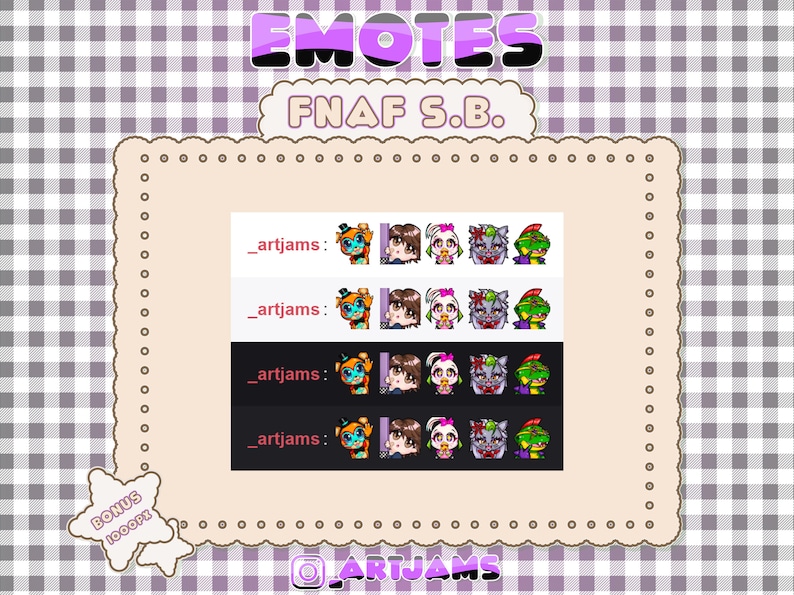 Five Nights at Freddy's Security Breach Emote Set (10) | Plus 1 ...