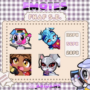 Five Nights at Freddy's Security Breach 2nd Emote Set (5) | Plus 1 ...