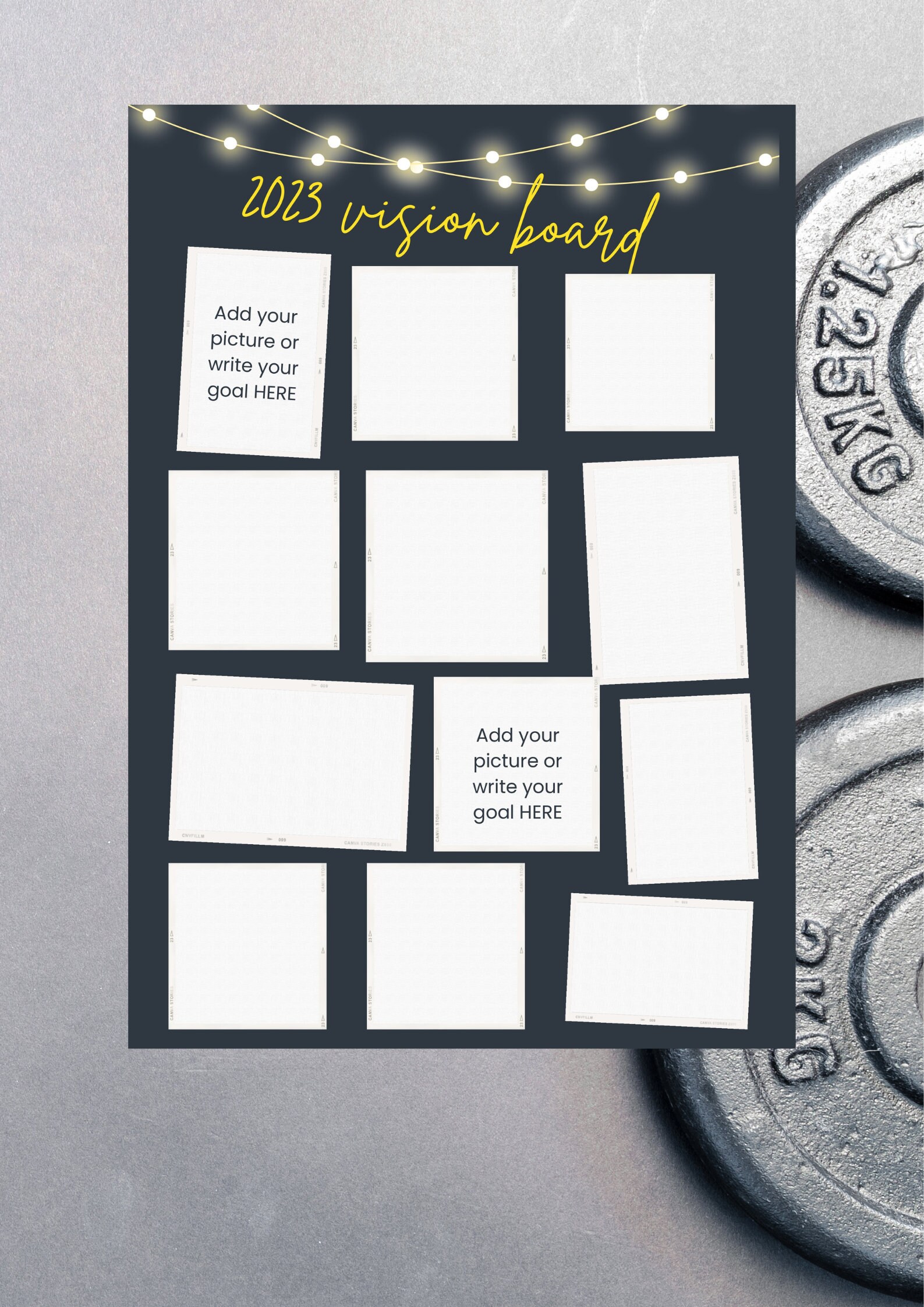 Printable 2023 Vision Board | Template | Instant Download | Goals - Etsy