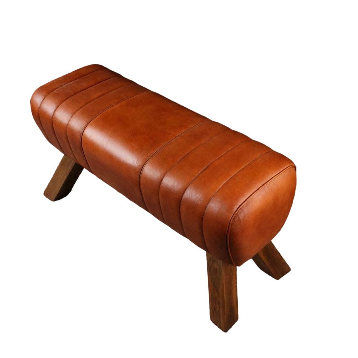 Leather Pommel Bench, End of the Bench, Gym Bench, Entryway Bench ...