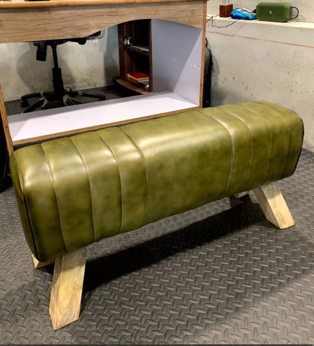 Leather Pommel Bench, End of the Bench, Gym Bench, Entryway Bench ...