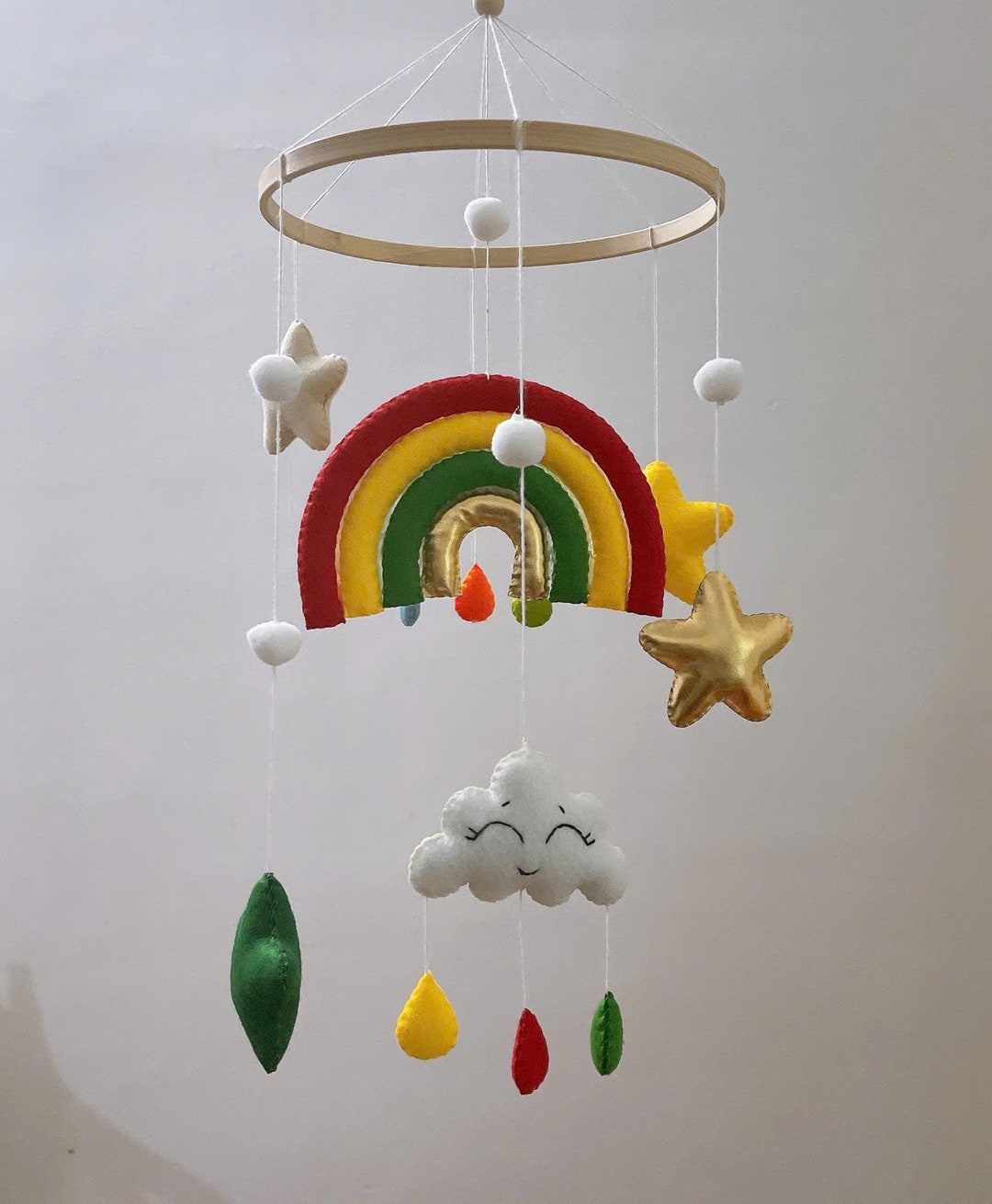 Rainbow Baby Mobile, Rainbow Crib Mobile, Colorfull Mobile Neutral ...