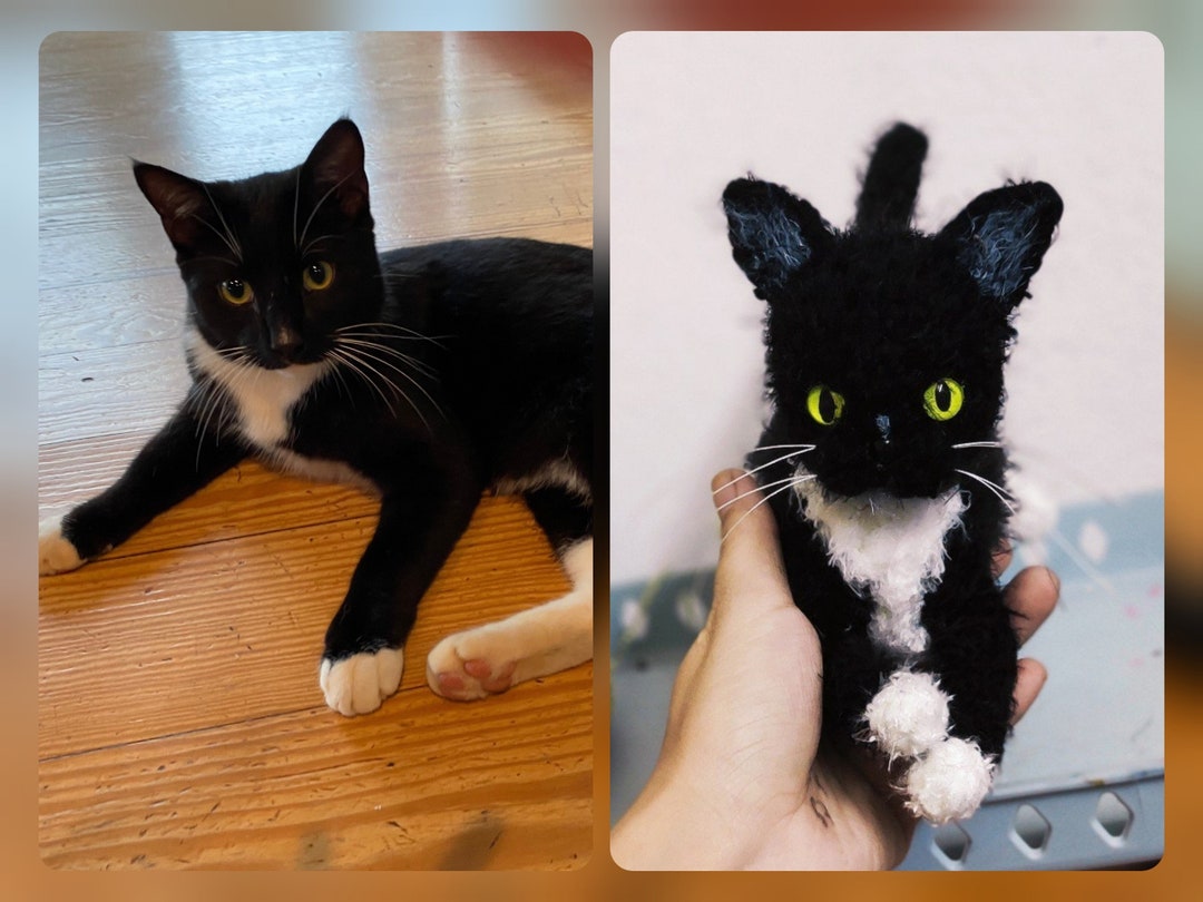 Custom Stuffed Cat, Custom Cat Plush, Custom Crochet Cat, Custom Pet ...