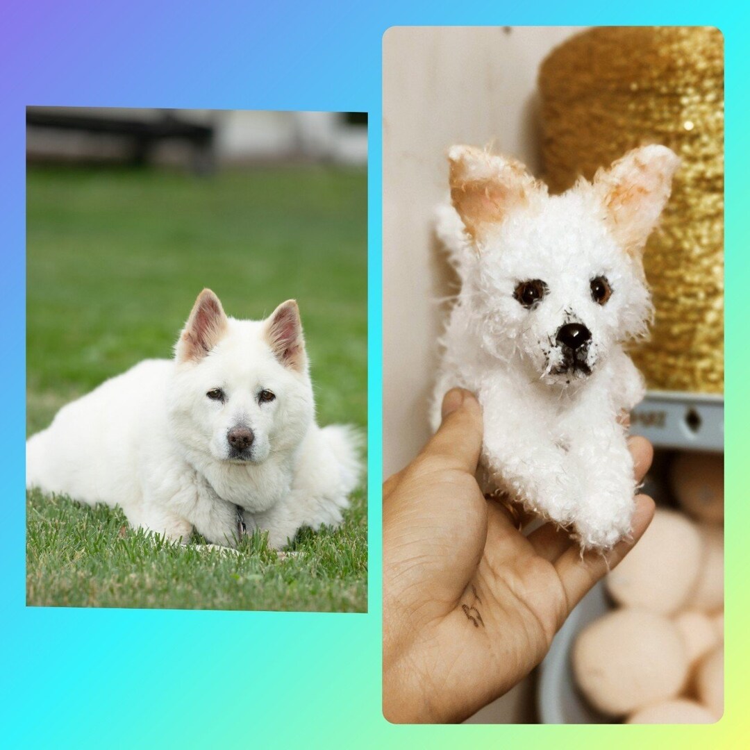 Custom Stuffed Dog, Custom Dog Plush, Custom Crochet Dog, Custom Pet ...