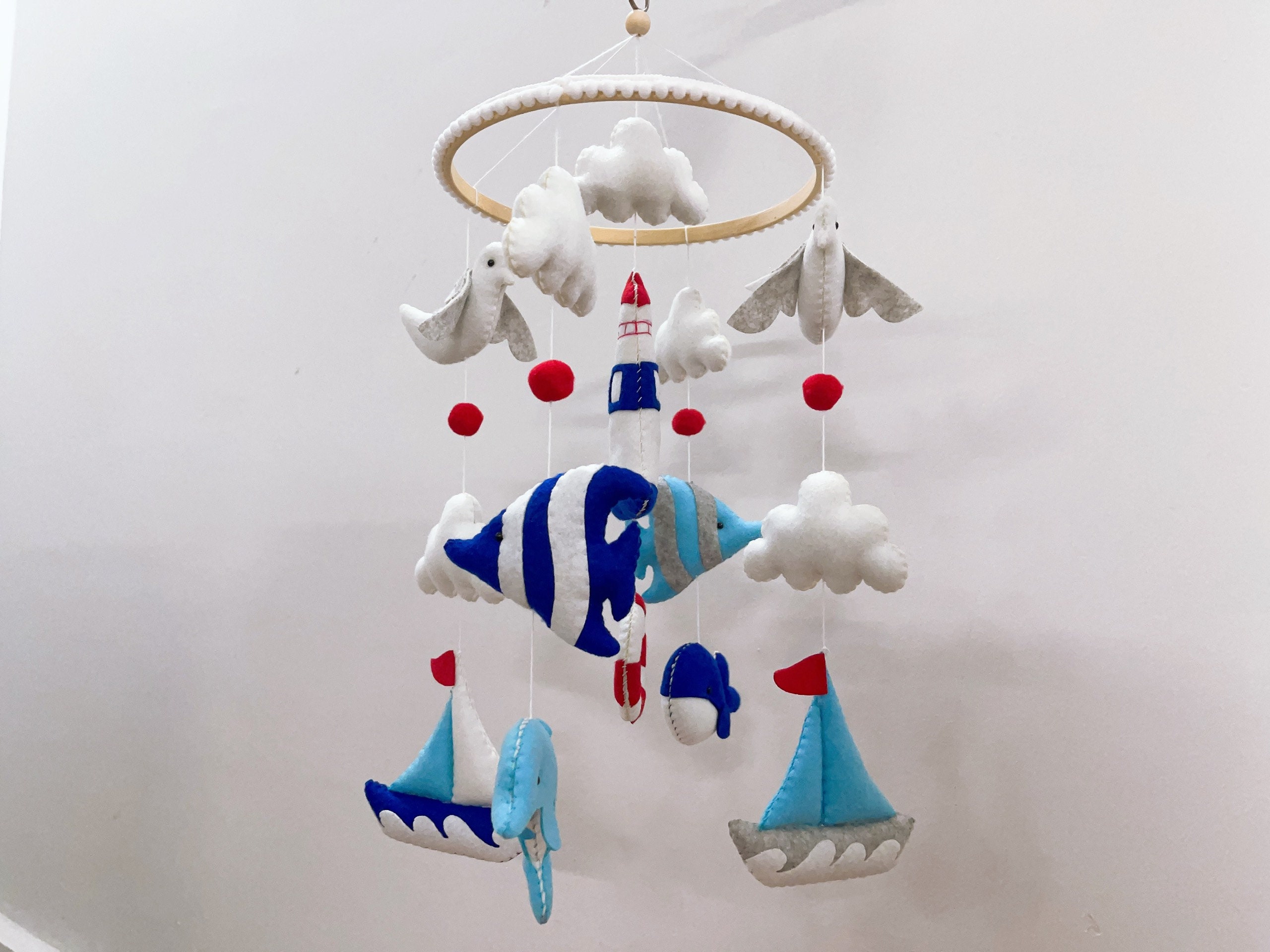 Anchor Baby Mobile, Marine Nursery Mobile, Sea Natural, Baby Mobile ...