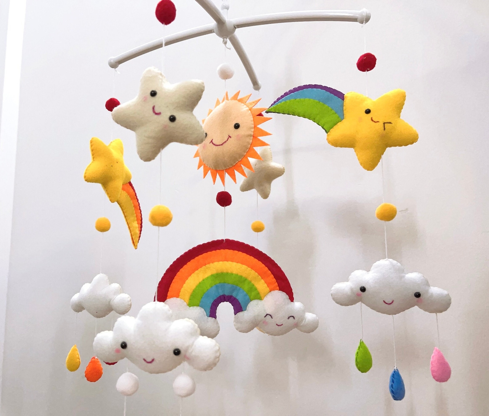Colorfull Mobile Neutral Mobile, Rainbow Baby Mobile, Sky Theme Nursery ...