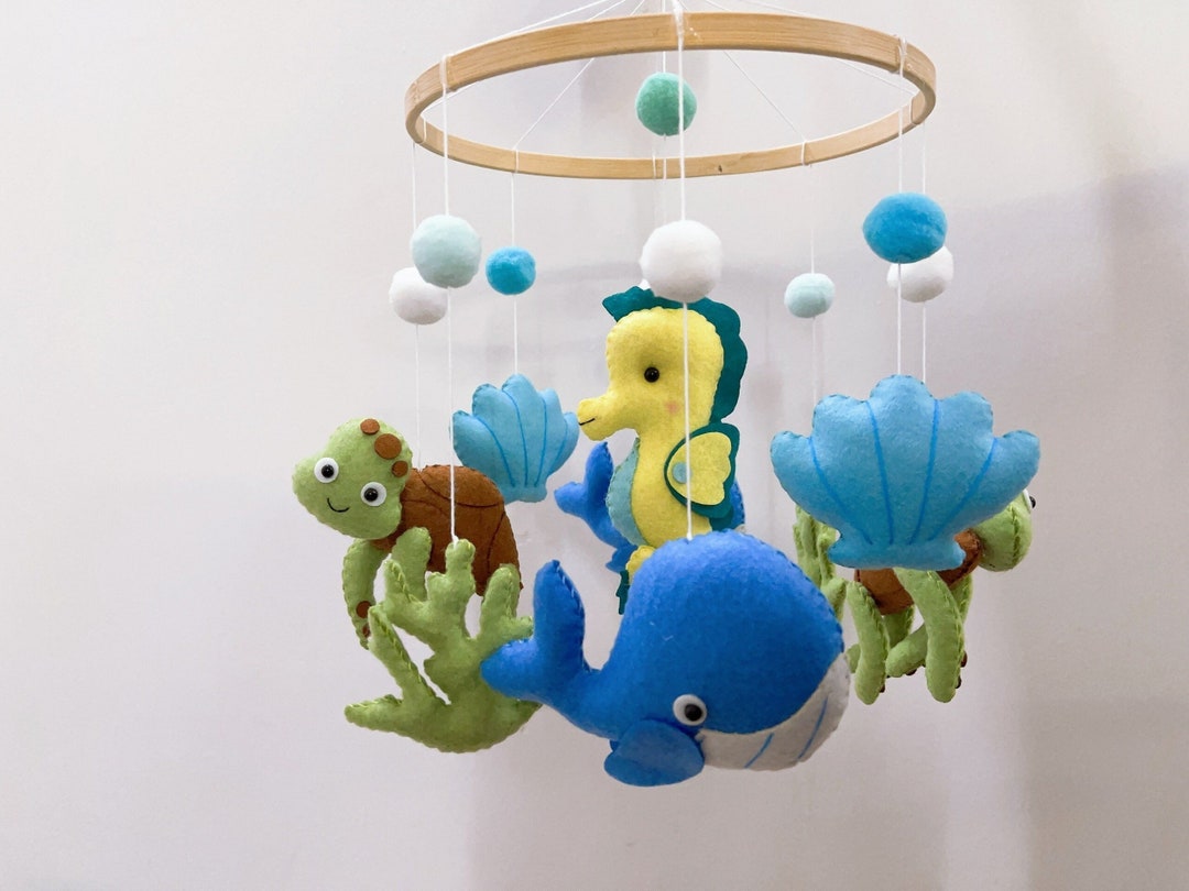 Ocean Baby Mobile, Under the Sea Mobile, Whale Family, Ocean Nursery ...