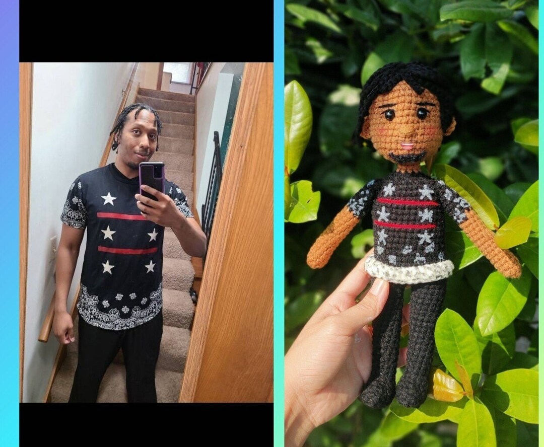 Custom Crochet Doll, Portrait Doll, Custom Stuffed Doll, Mini Human ...