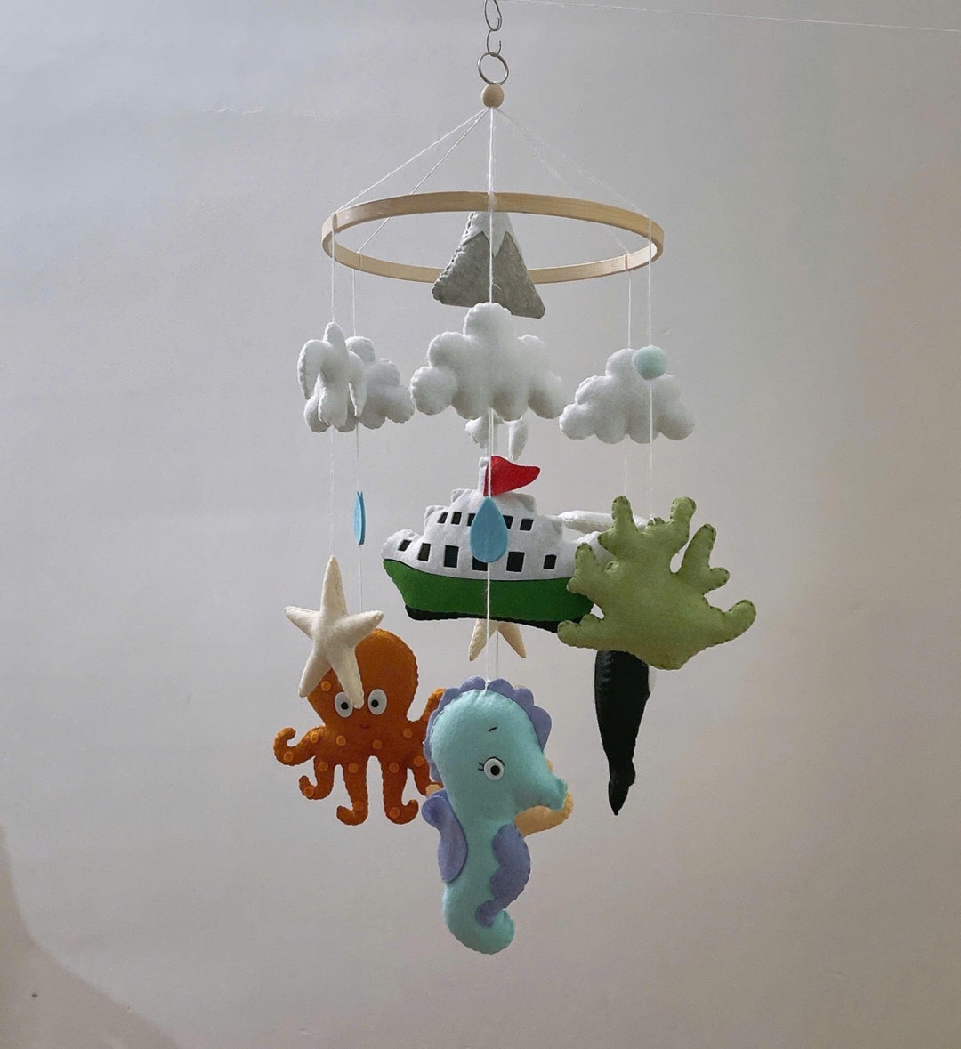 Baby Mobile, Ocean Baby Mobile, Ferry Baby Mobile, Sea Themed Nursery ...