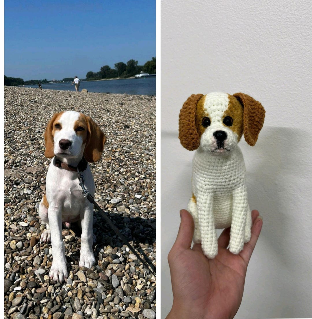 Custom Crochet Dog, Custom Stuffed Dog, Crochet Pet Memorial, Look ...