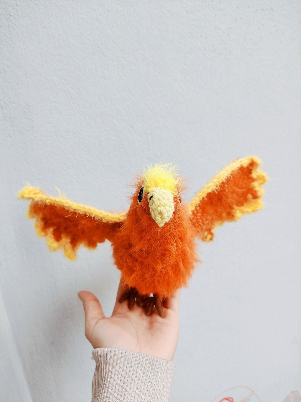 Custom Plush Commission, Bird Crochet Doll, Firehawk Doll, Custom ...