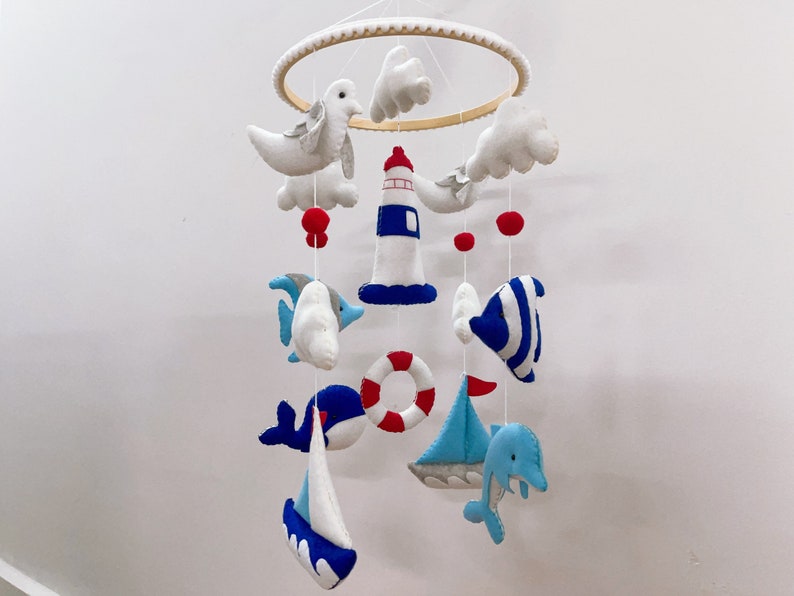 Anchor Baby Mobile, Marine Nursery Mobile, Sea Natural, Baby Mobile ...