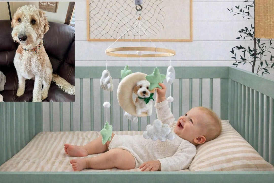 Custom Crochet Dog Baby Mobile, Wool Nursery Decor - Etsy