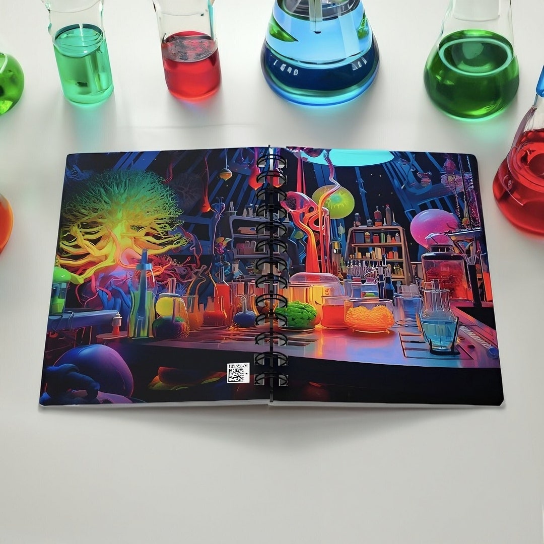 Mad Scientist Lab Notebook, 5x7 Spiral Journal, 150 Lined Pages ...