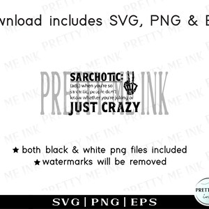 Sarcasm Svg for Shirts, Sarchotic Svg Png, Sarcastic Svg, Definition ...