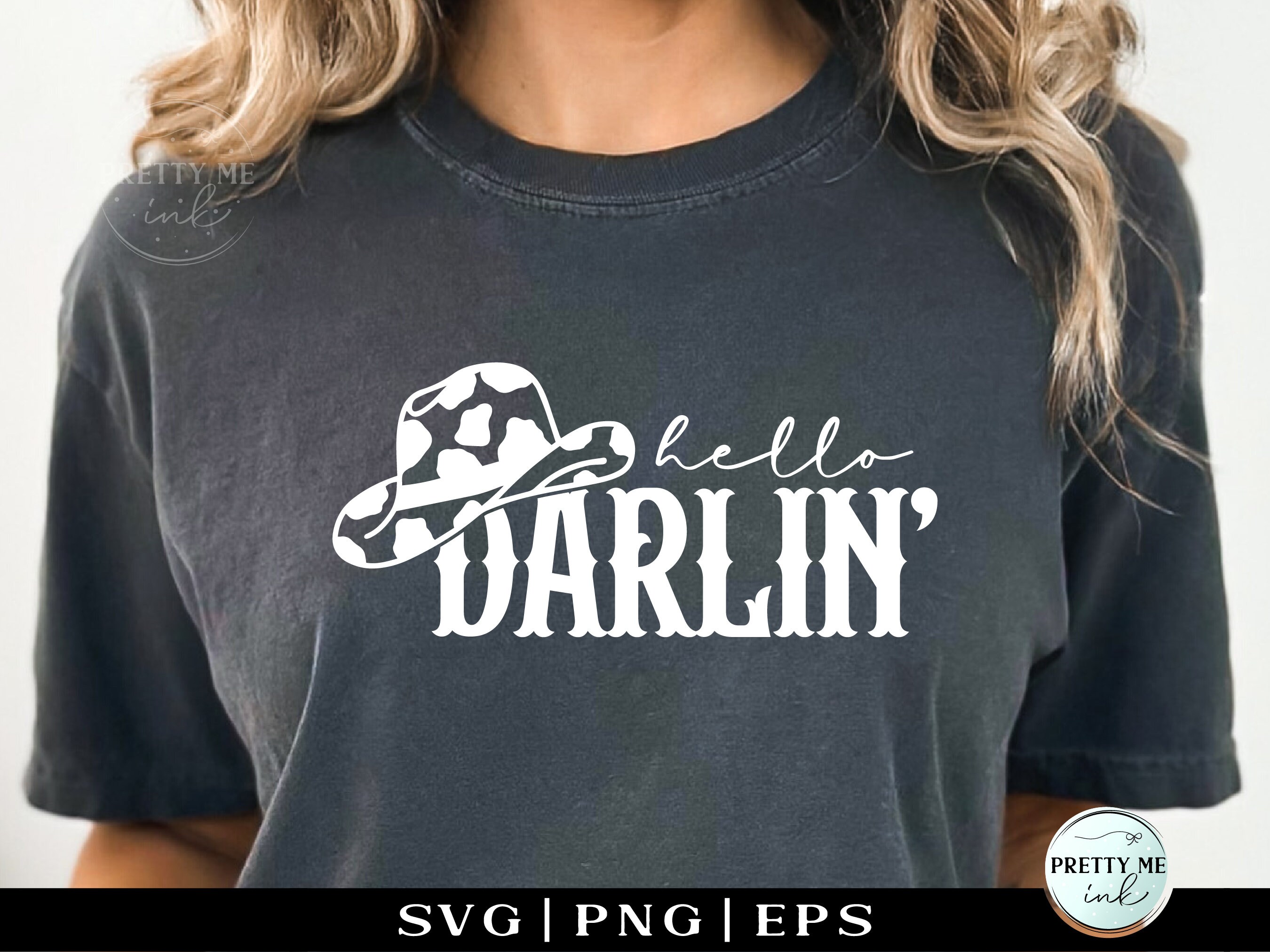 Hello Darlin' SVG PNG, Rodeo Southern Shirt Svg, Country Svg, Howdy Svg ...