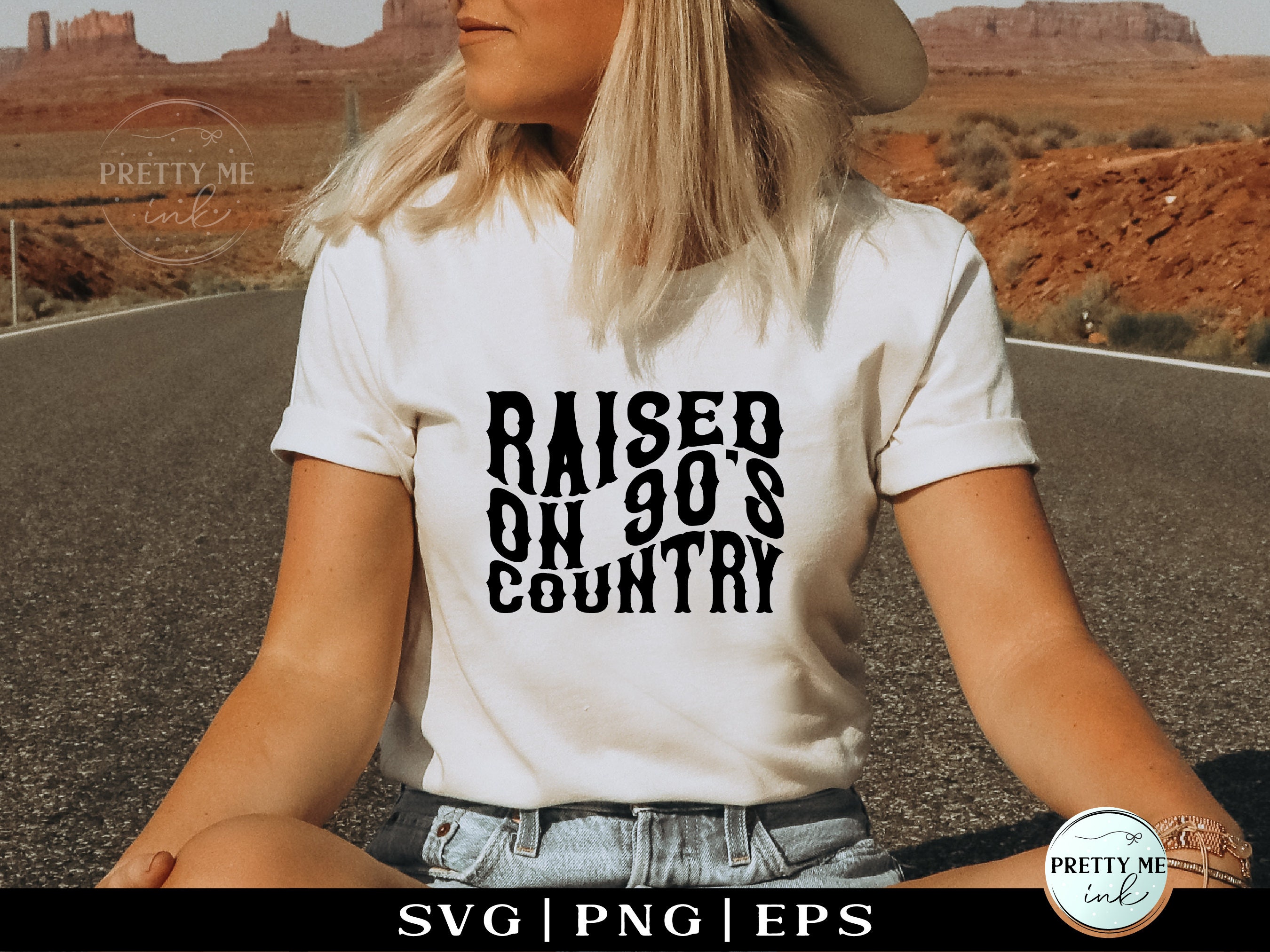 Country Music SVG PNG, Raised on 90's Country Svg, Retro Western ...