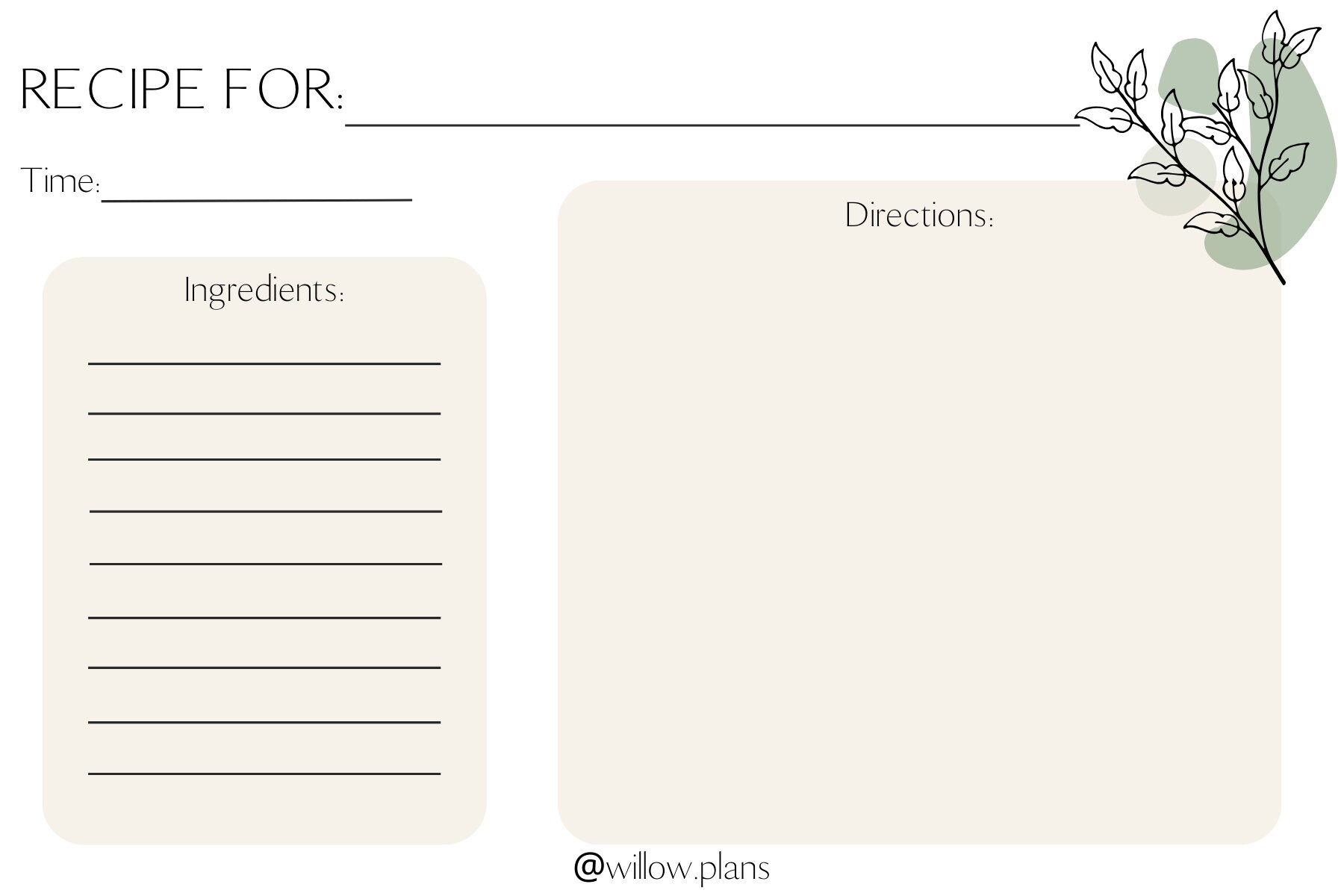 Digital/printable Recipe Card - Etsy