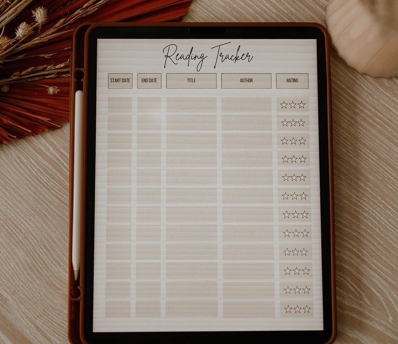 Digital/printable Reading Tracker - Etsy