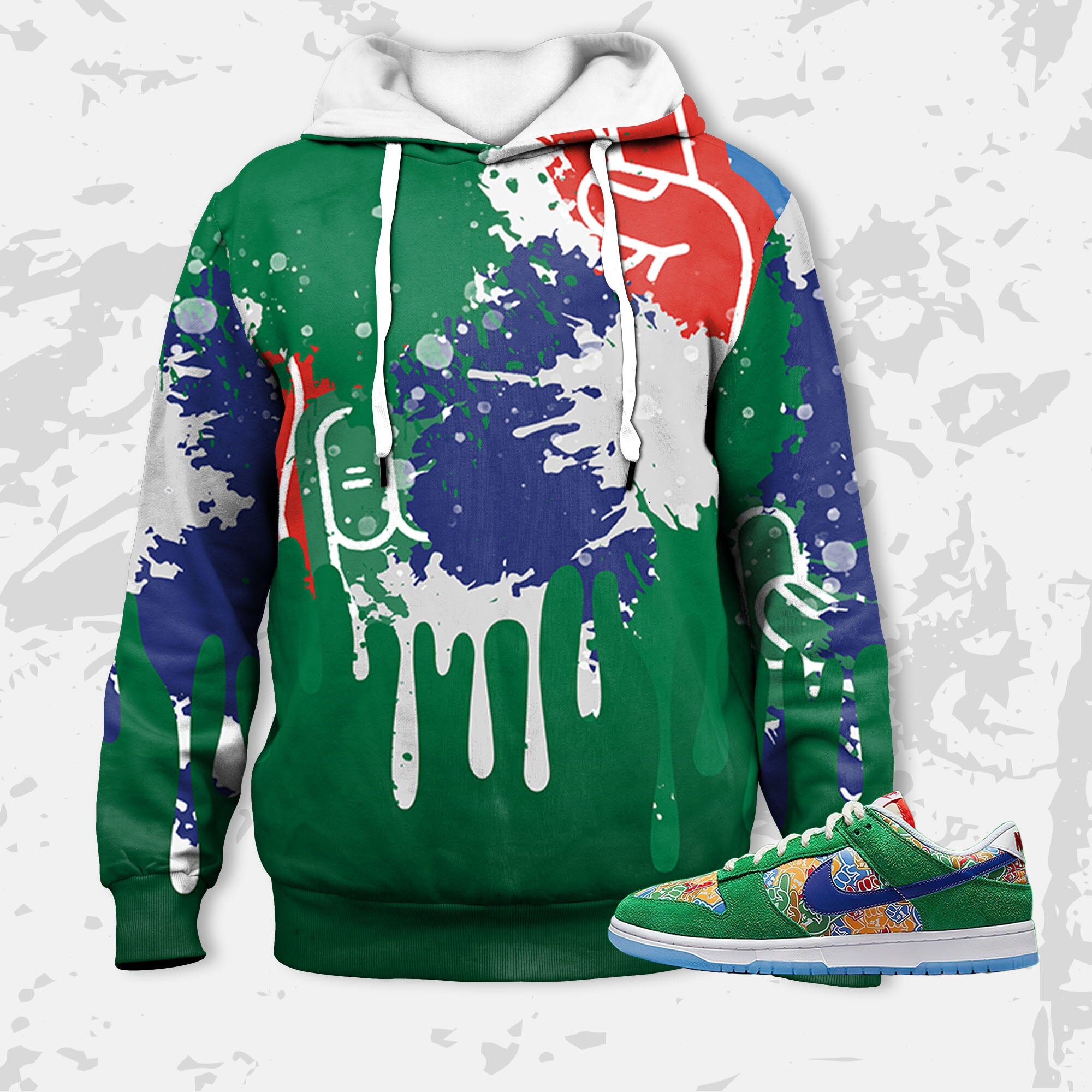 Colorful 3D Art Unisex Sneaker Shirt Match Dunk Low Foam Finger ...