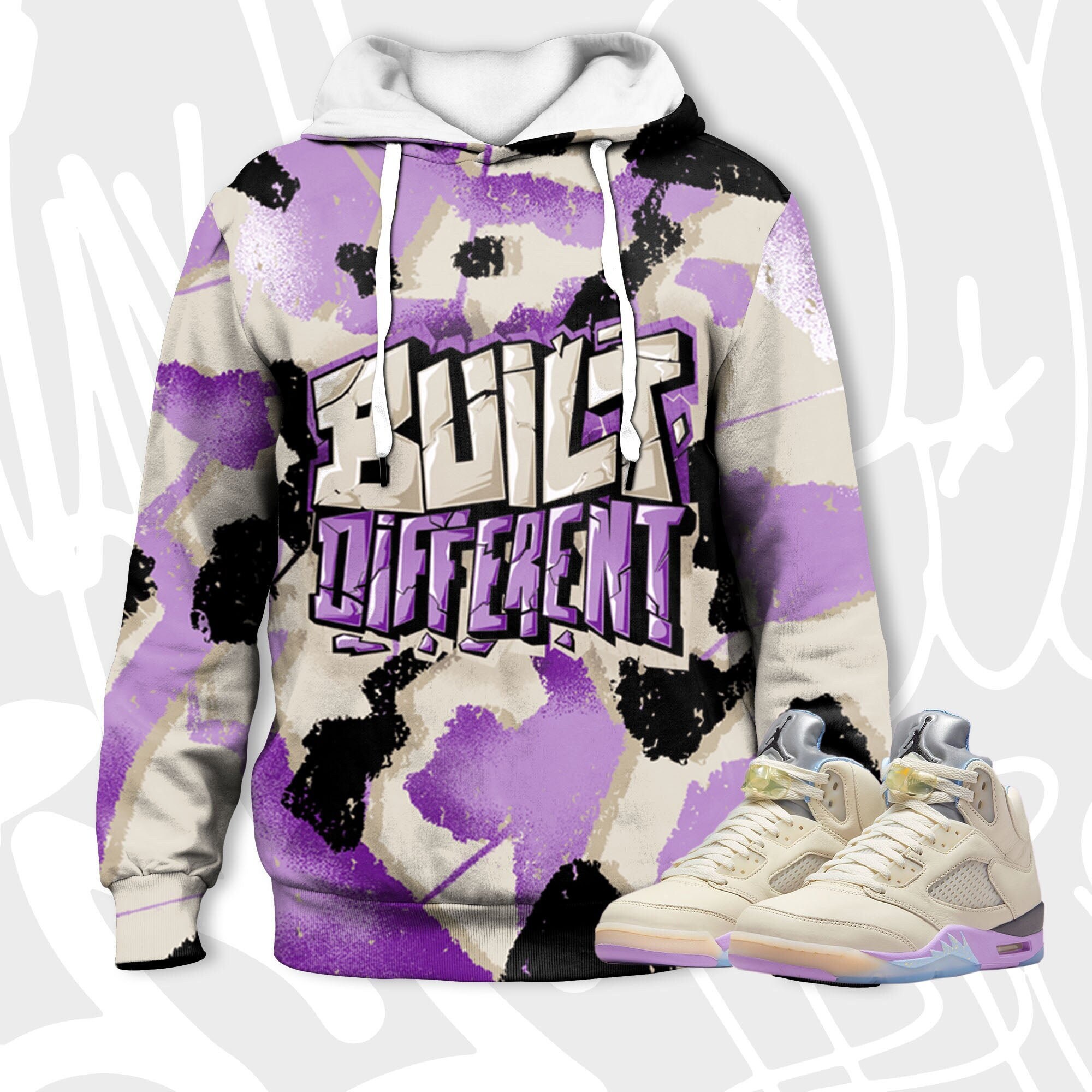 Built Different 3D Broken Art Match Jordan 5 DJ Khaled Sail Art Match ...