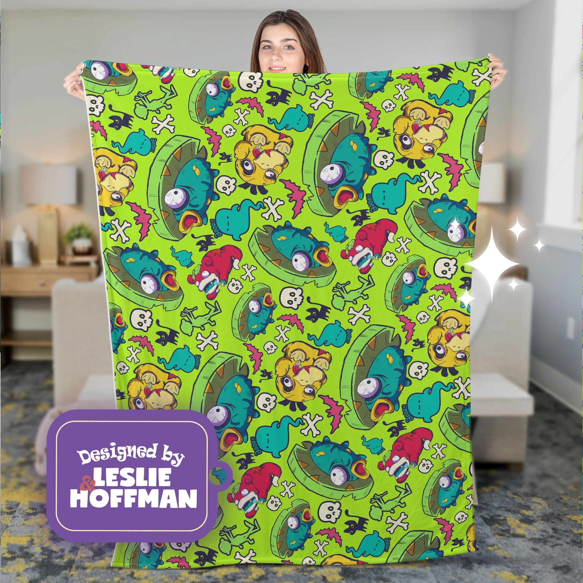 Lotad Zombie Mad Pattern Blanket, Fleece Blanket, japanese PKM Blanket ...