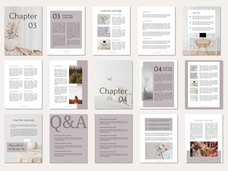 60 Pages Ebook Template | Ebook Template Canva | Canva Template for ...