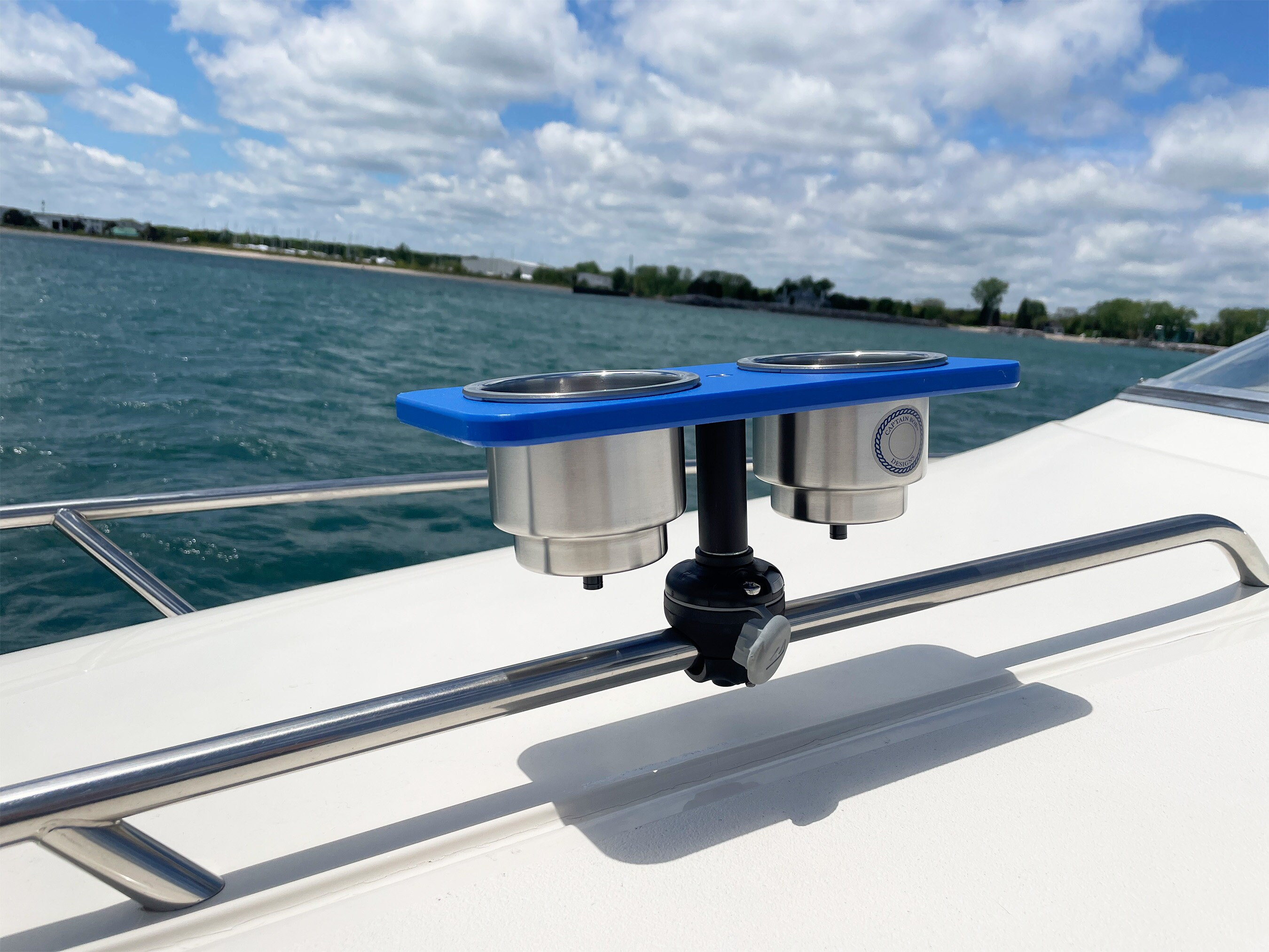 Bow Rail Drink Holder, Boat Rail Cup Holders That Mount to Open and ...