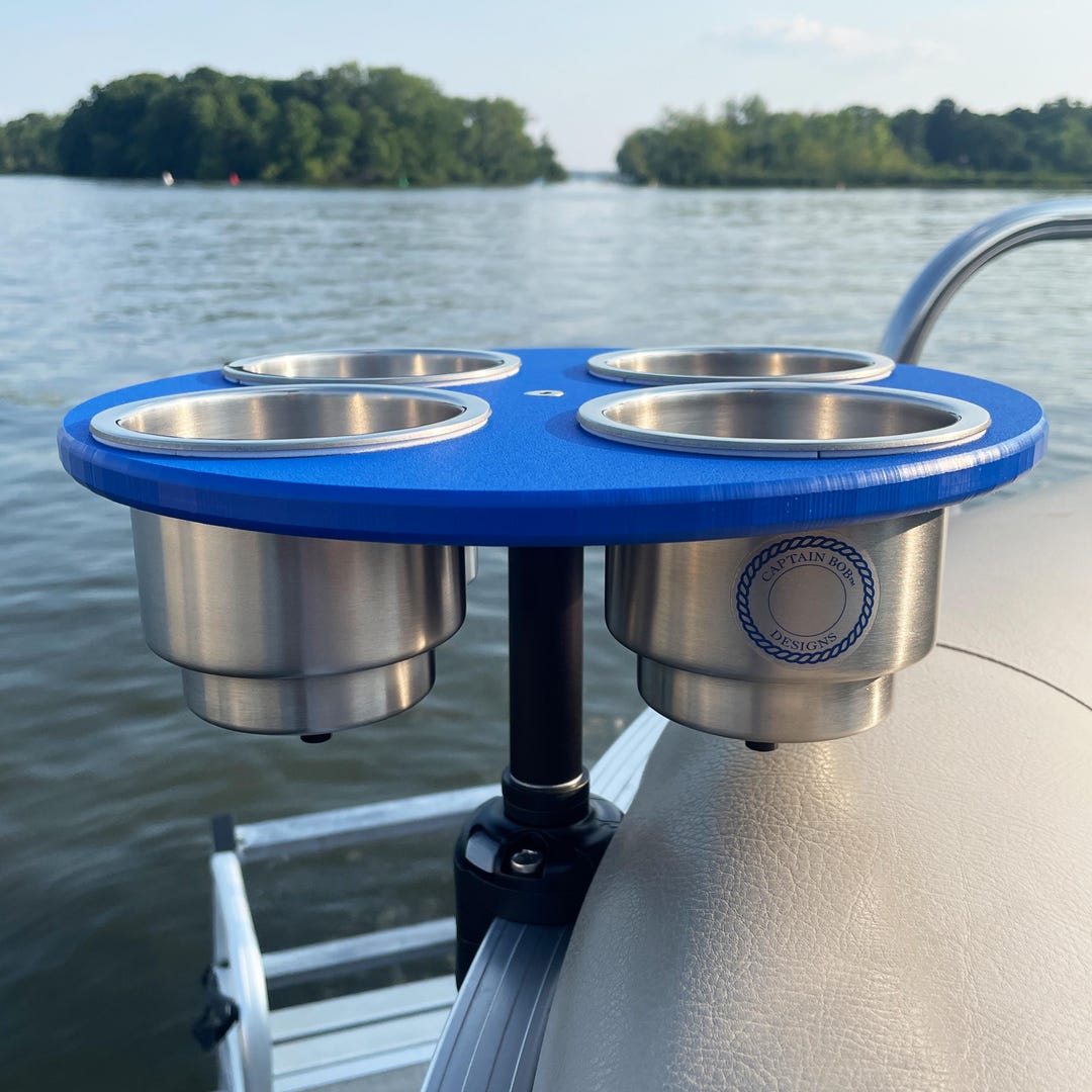 Pontoon Boat Drink Holder. No Drilling Required. Sandbar® Compatible - Etsy