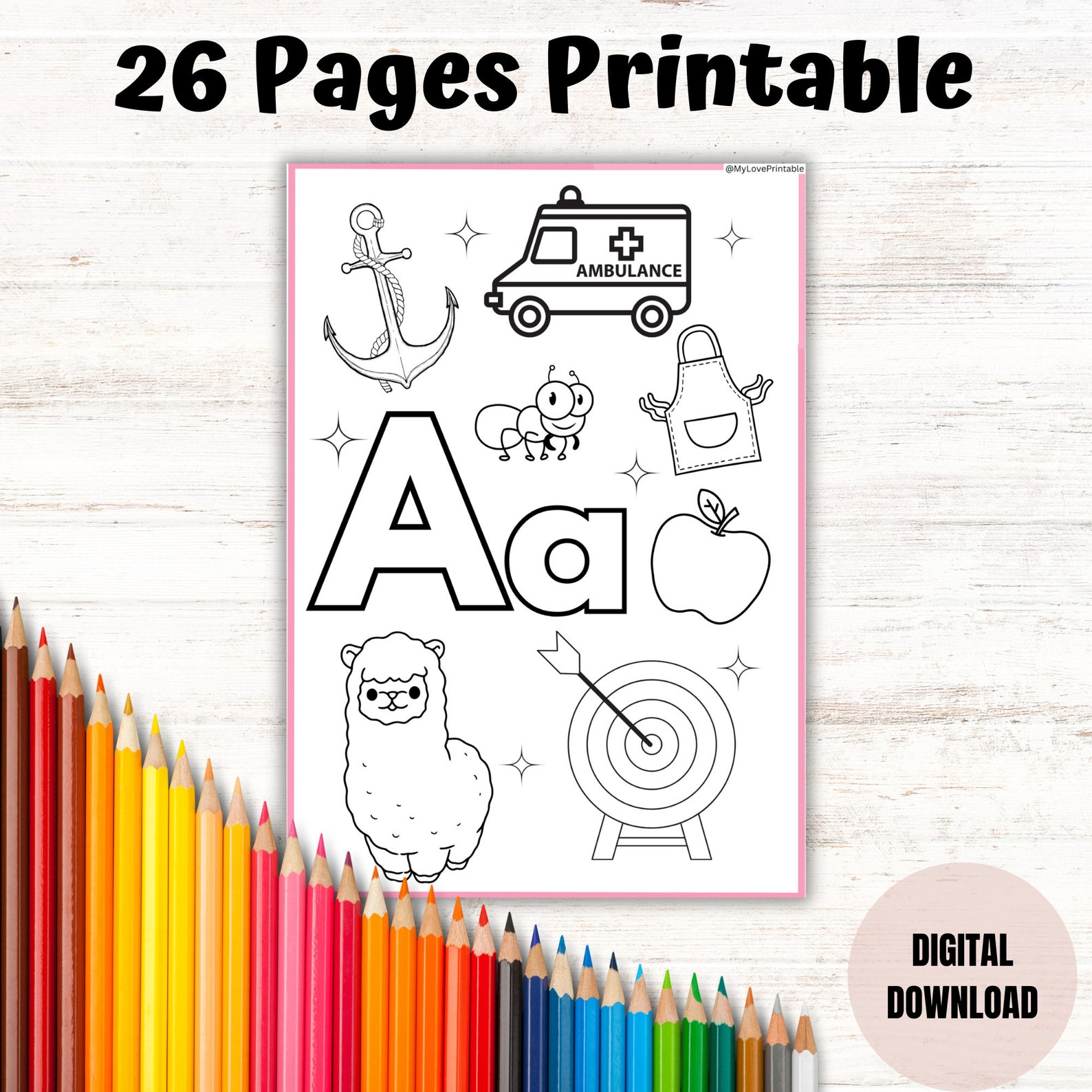 26 Colouring Pages | Alphabet Colouring | Printable Preeschool Workshet ...