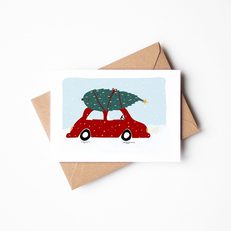 Christmas Tree Card - Etsy