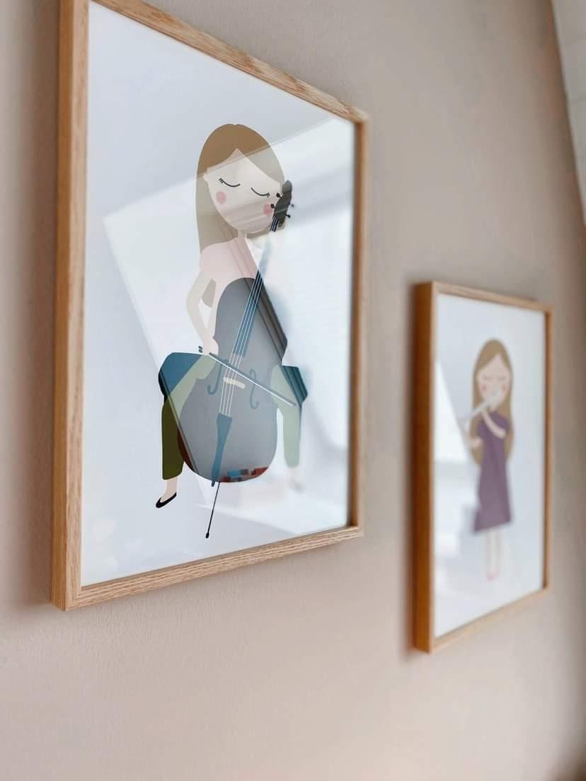 Cello Player Girl Art Print Cello Print Cello Instrument - Etsy