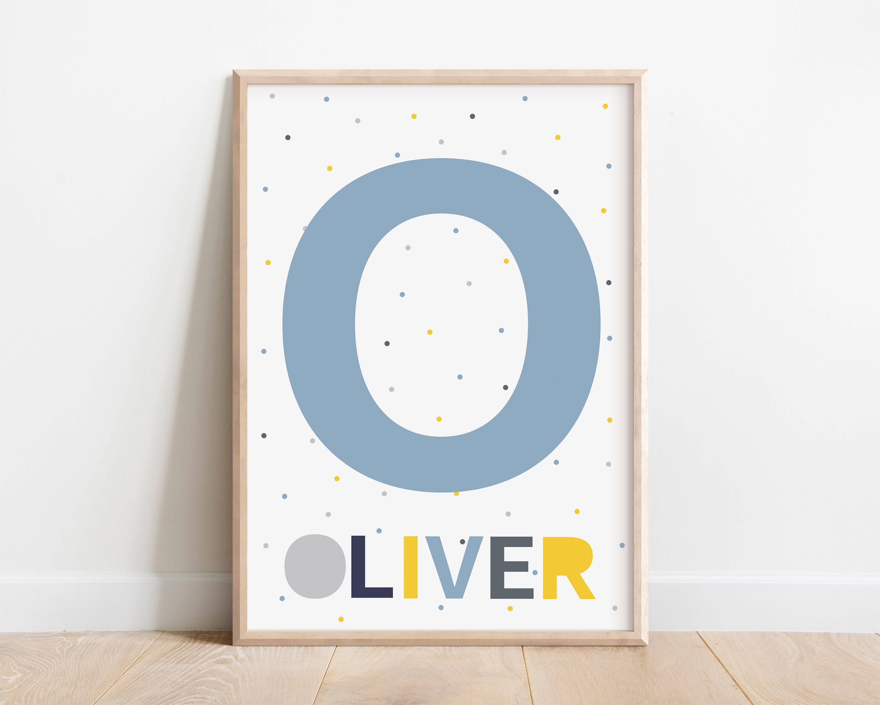 Boy Name Art Print Custom Letter Print Initial Nursery Print Kids Name ...