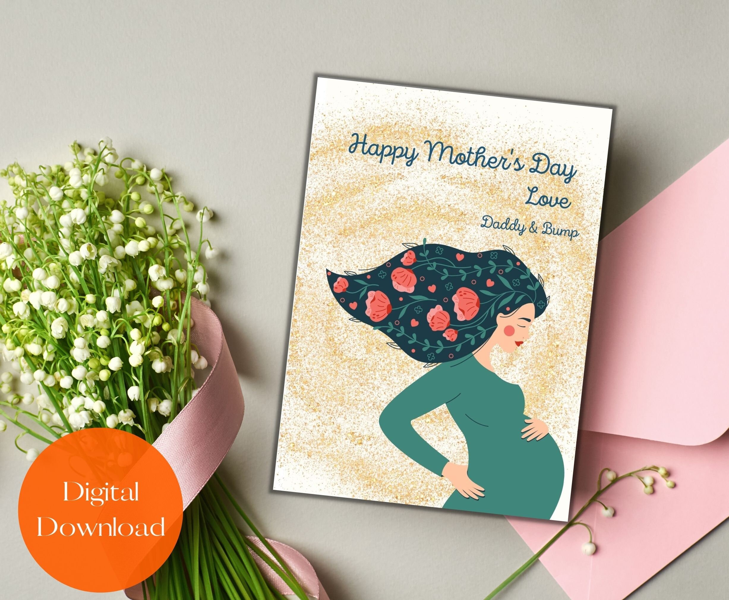 Pregnant Mother's Day Card, Expecting Mothers's Day Card, Mom to Be ...