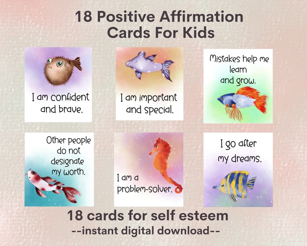 Affirmation Cards for Kids Motivational Cards Kids Positivity Cards ...